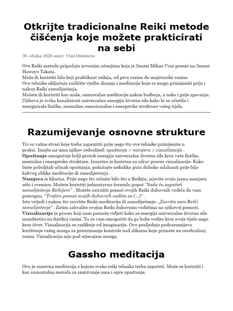Tradicionalne Osobne Metode Ciscenja | PDF