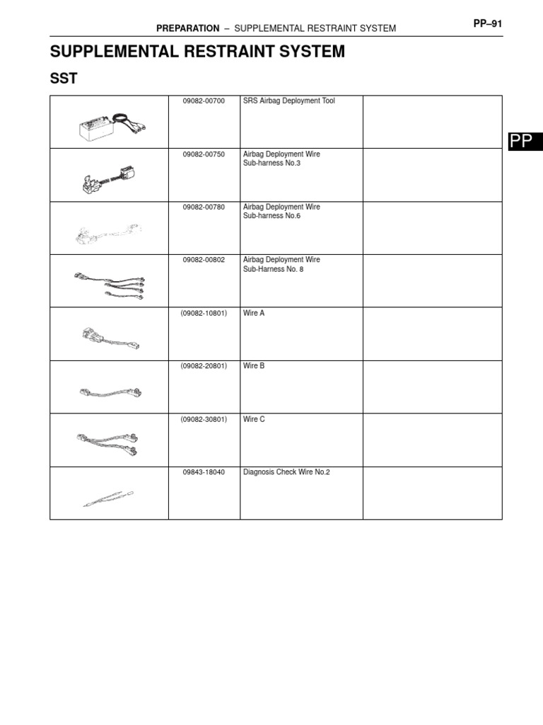 Preparation - Supplemental Restraint System | PDF