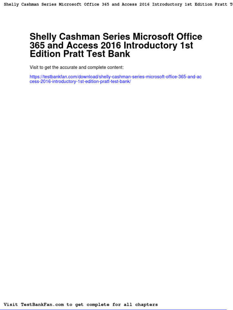 Dwnload Full Shelly Cashman Series Microsoft Office 365 And Access 2016