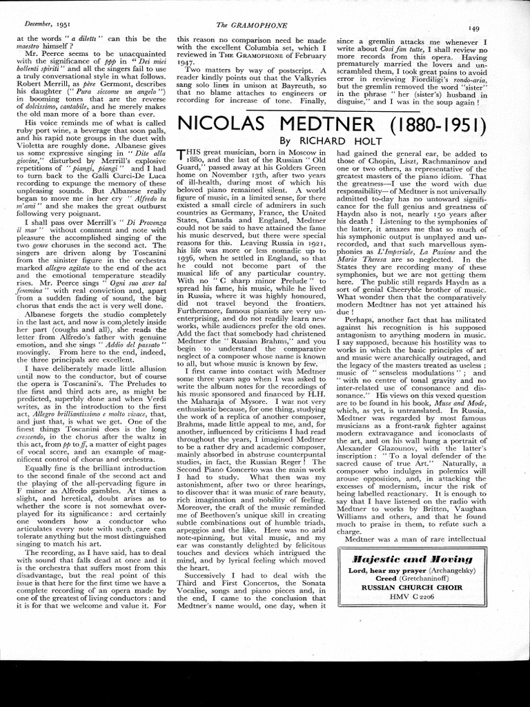Nicolas Medtner (1880-1951) | PDF