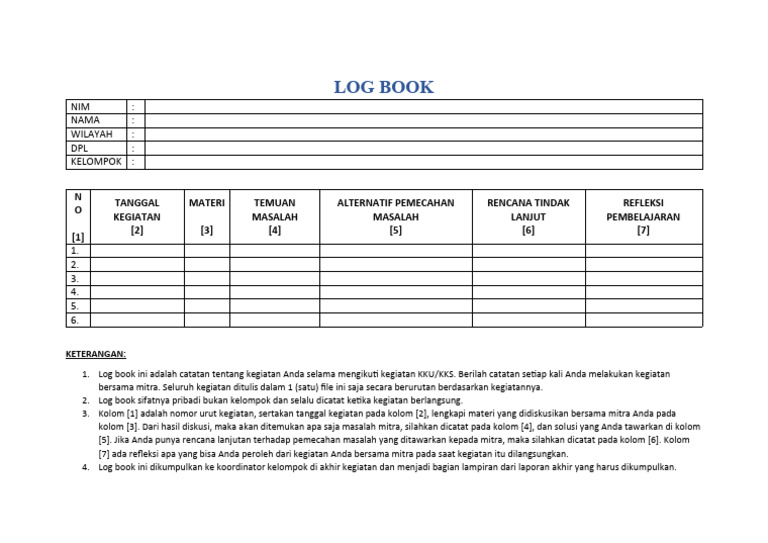 Log Book | PDF