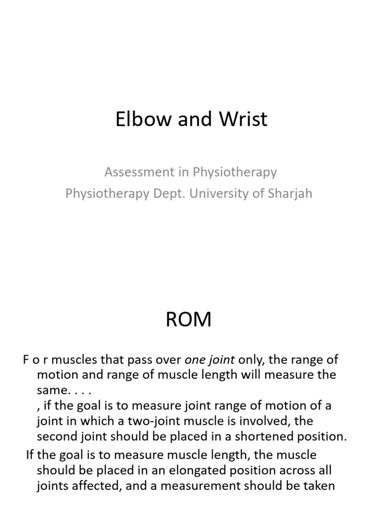 6 Elbow and Wrist | PDF | Anatomical Terms Of Motion | Elbow