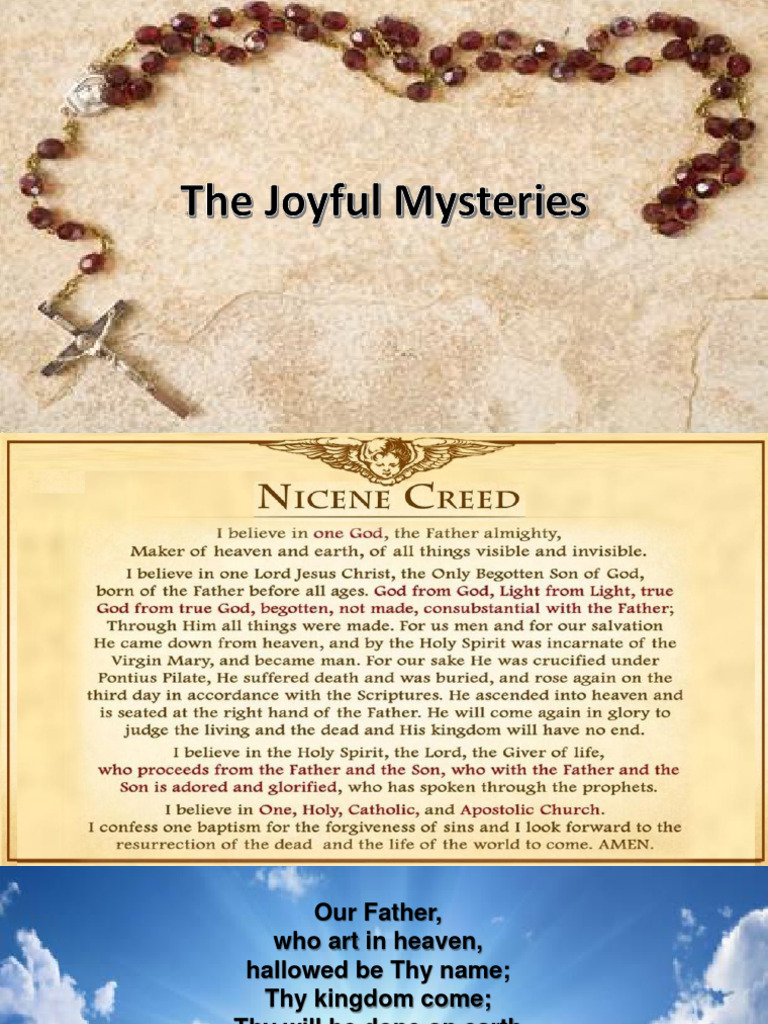 Images of the Joyful Mysteries | PDF | Lord's Prayer | Jesus
