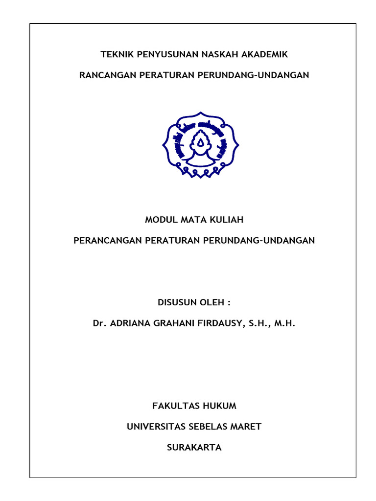 Modul Mata Kuliah Ppu-Naskah Akademik | PDF