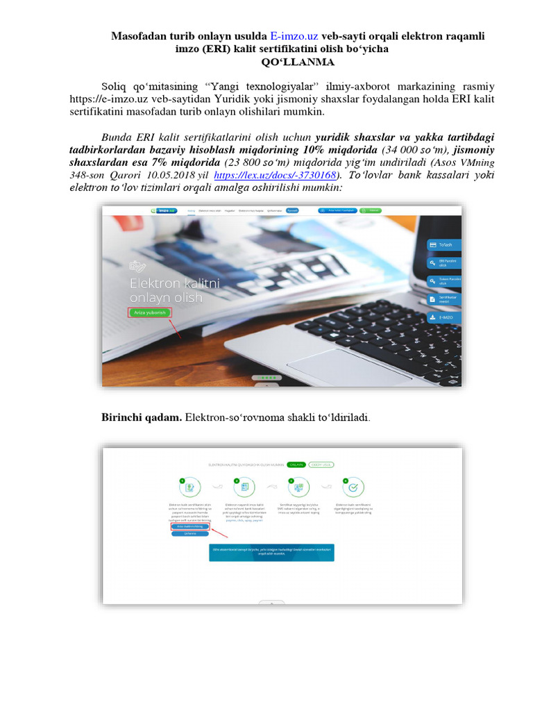 Instruction Online Ecp Uz | PDF