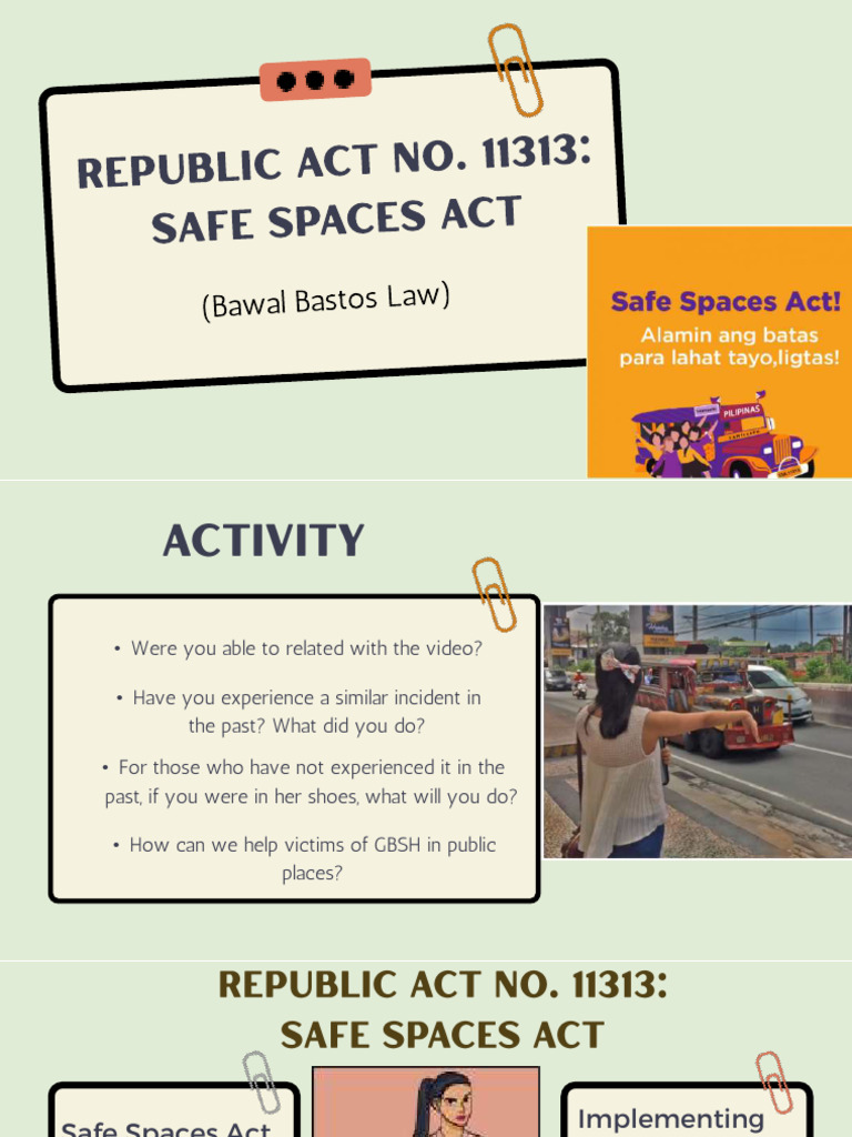 Safe Spaces Act | PDF | Sexual Harassment | Justice