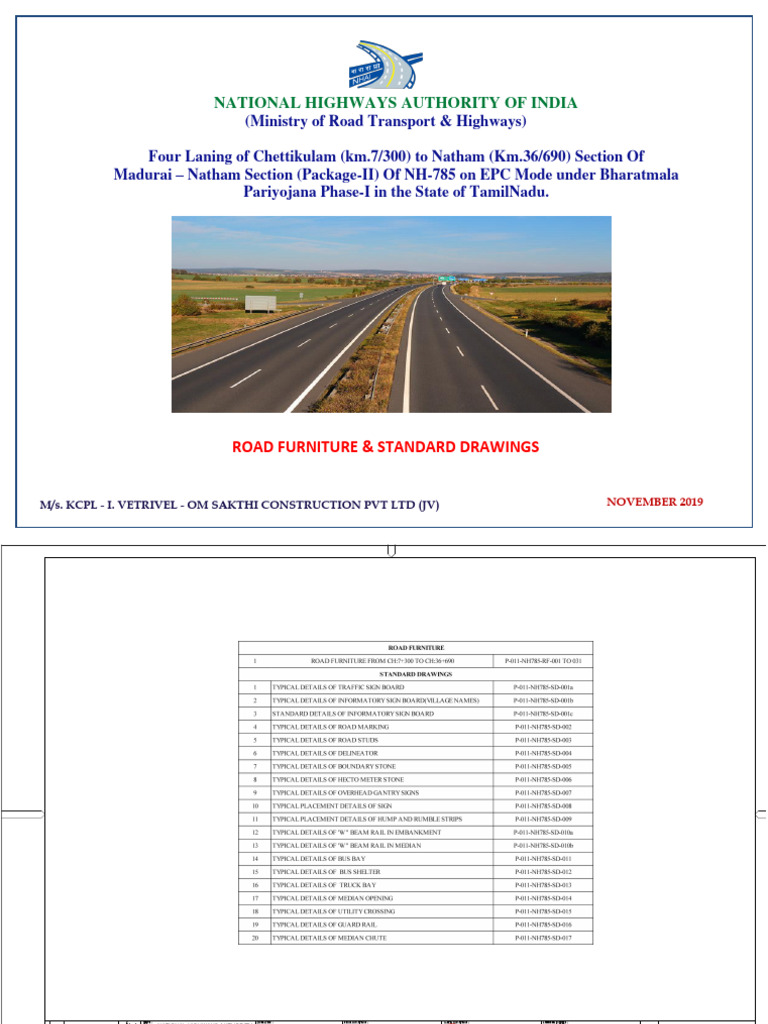 1.road Furniture & STD DWG | PDF | Streets And Roads | Road