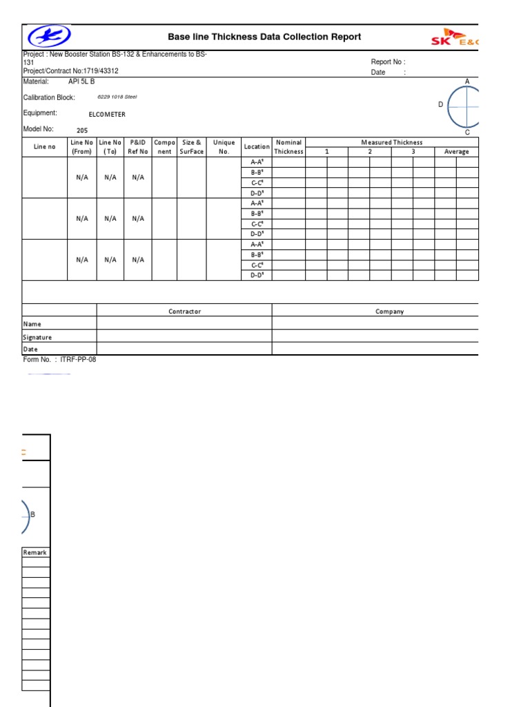 Thickness Report | PDF | Pipe (Fluid Conveyance) | Mechanical Engineering
