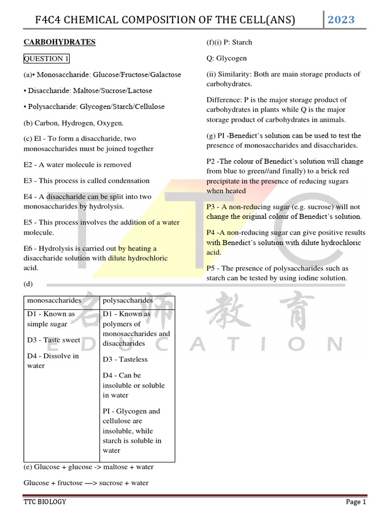 F4C4 Ans (Student) | PDF | Fat | Diet & Nutrition