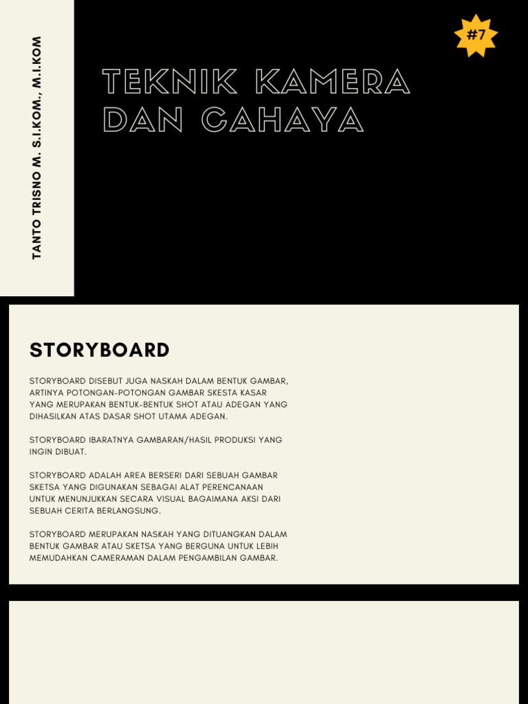 Teknik Kamera Dan Cahaya 7 | PDF