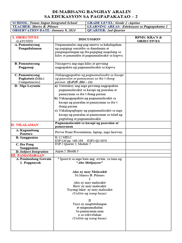 Esp 2 - Q1 - Week 5 (2023) | PDF