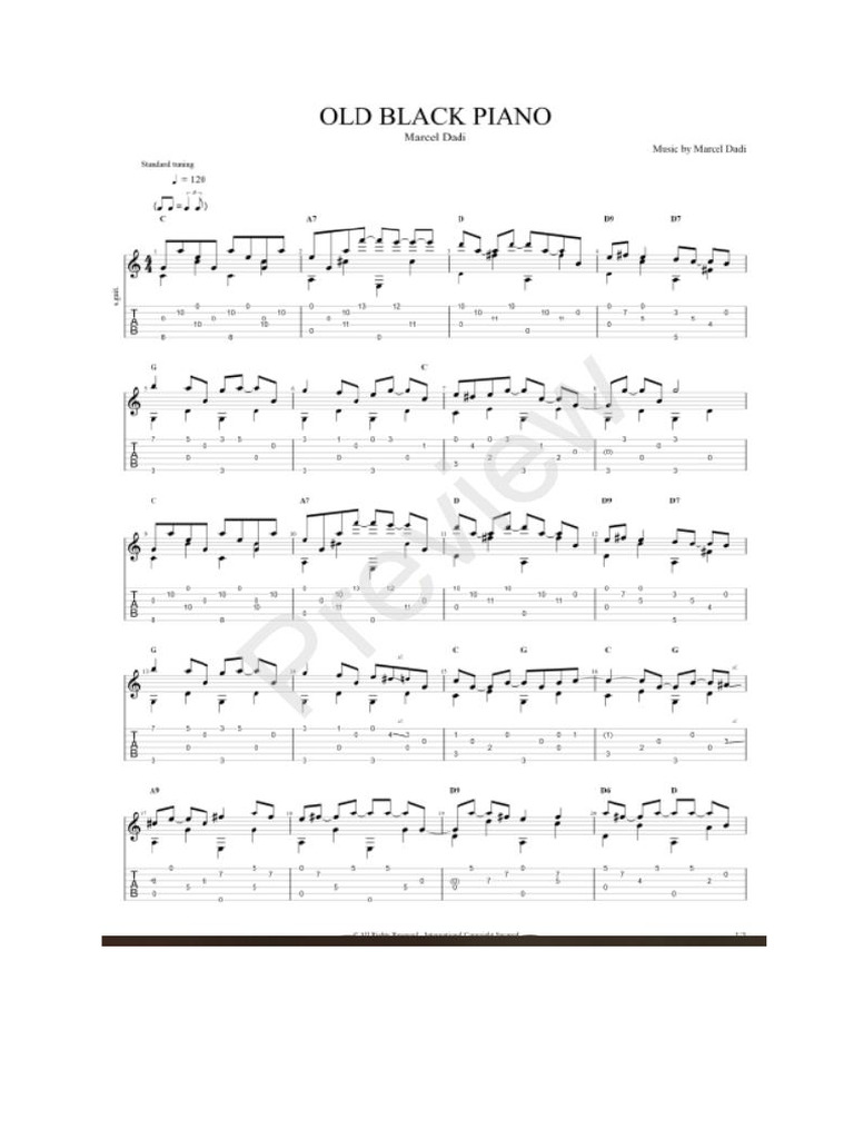 Marcel Dadi - Old Black Piano | PDF