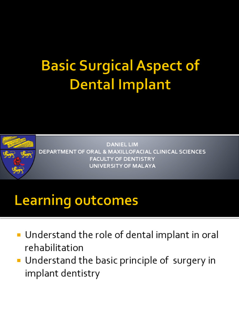 L3. Basic Surgical Aspect of Dental Implant | PDF | Dental Implant | Dentistry