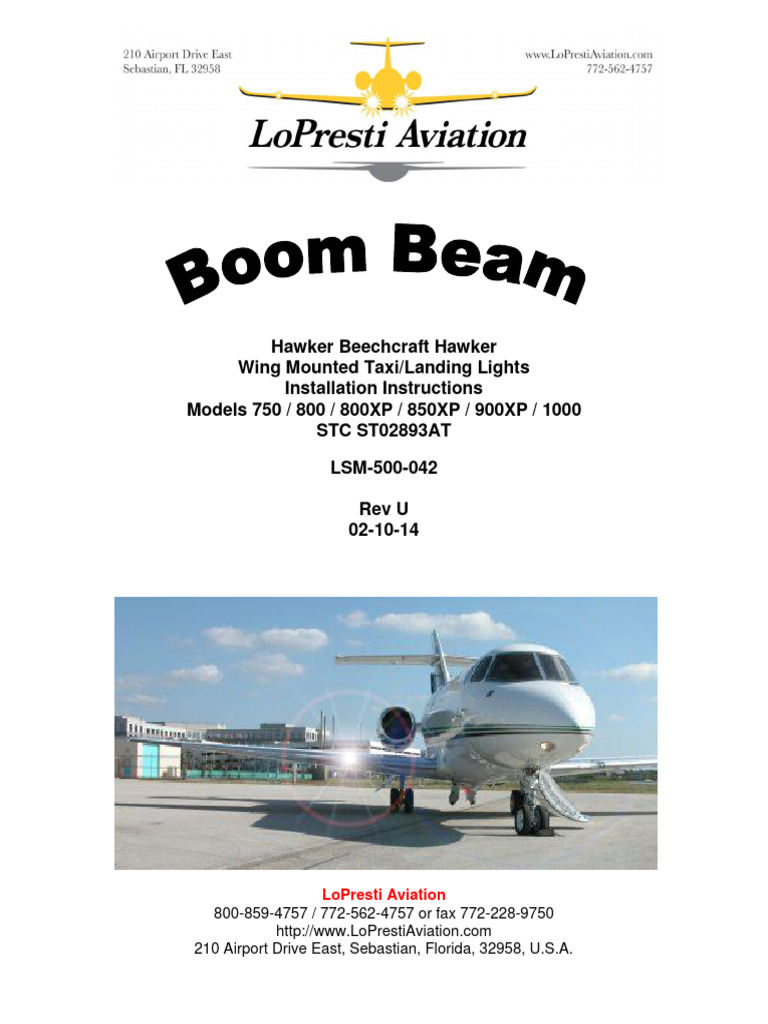 LSM-500-042 REV U Hawker Boom Beam | PDF