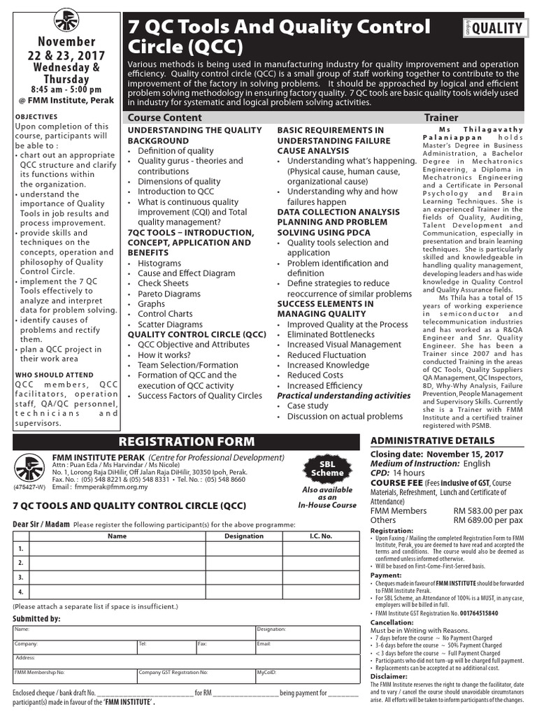7 QC Tools and Quality Control Circle QCC | PDF | Quality Assurance ...