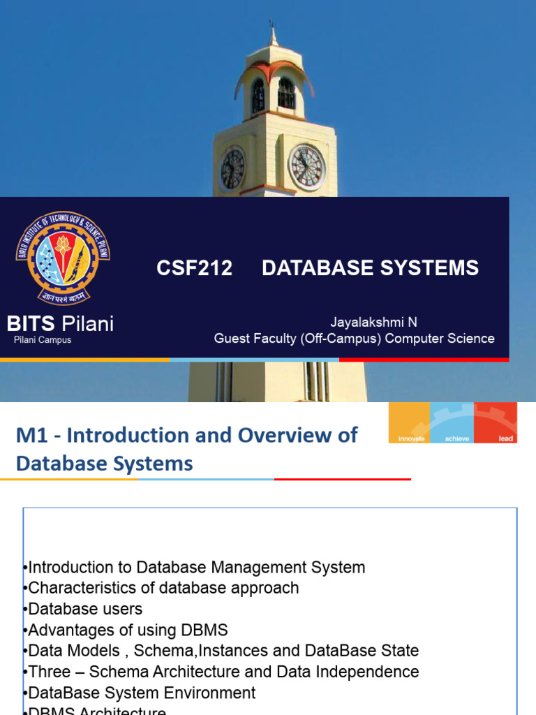 CSF212 Module1 | PDF | Databases | Data Model