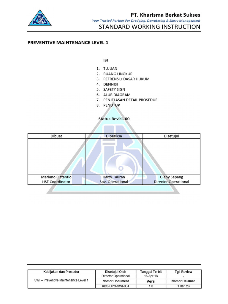 Wi Preventive Maintenance Pdf