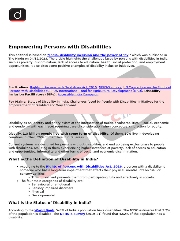Disability Yy | PDF | Disability | Social Exclusion