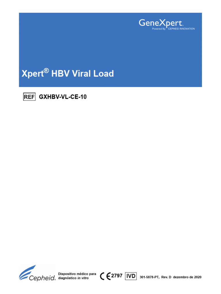 Xpert HBV Viral Load: GXHBV-VL-CE-10 | PDF | Hepatite B | Hepatite