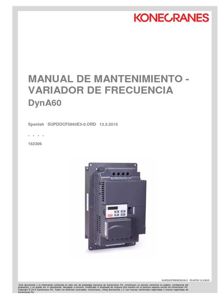 Variador - KONECranes DYNA60 | PDF | Derechos de autor | Resistor