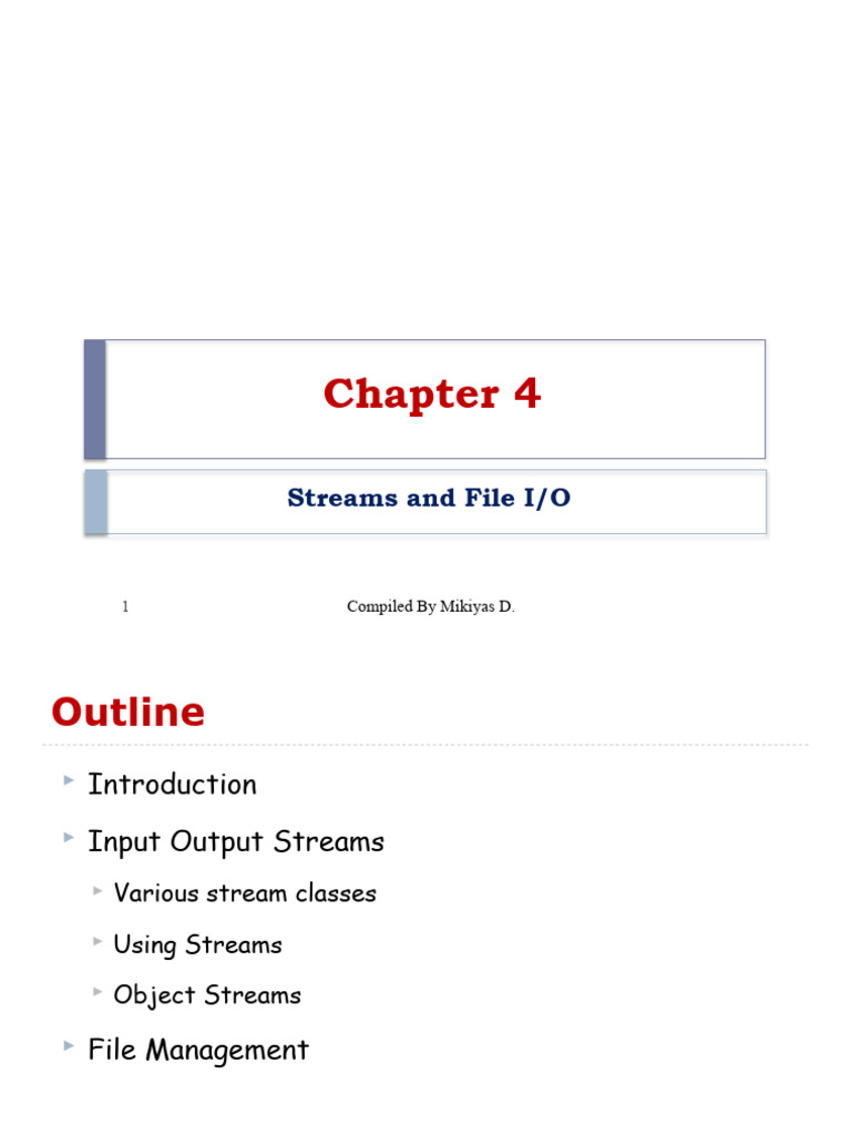 Chapter Four - File | PDF | Method (Computer Programming) | Class ...
