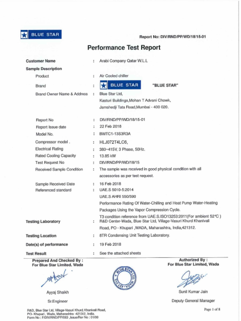 Test Report | PDF