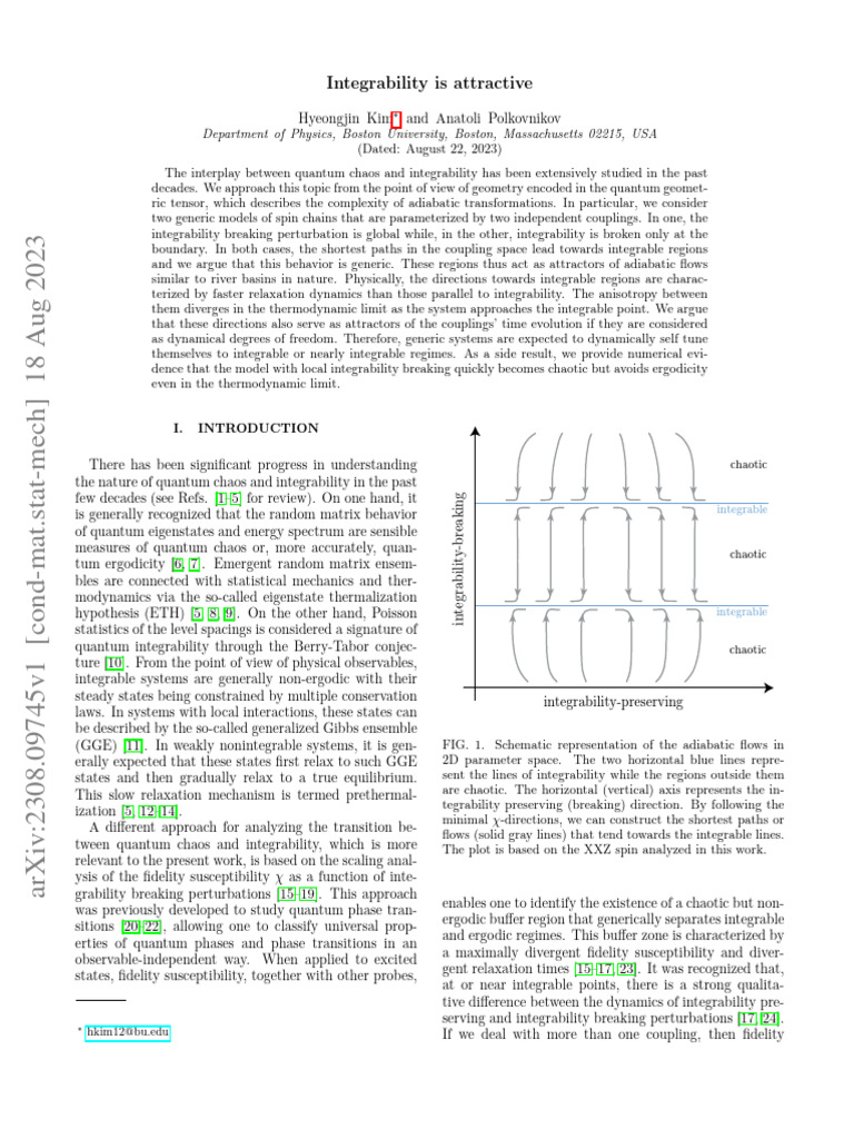 Integrability Is Attractive: Chaotic | PDF | Chaos Theory | Mathematics