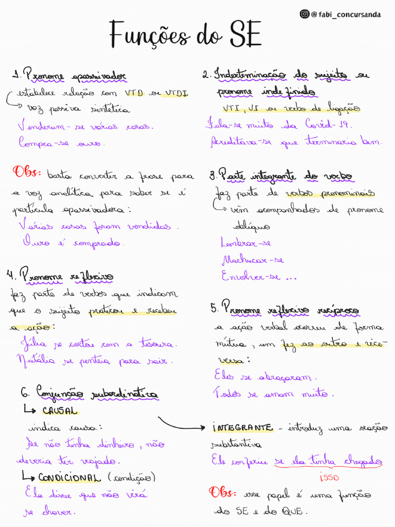 Funções Do QUE e SE | PDF