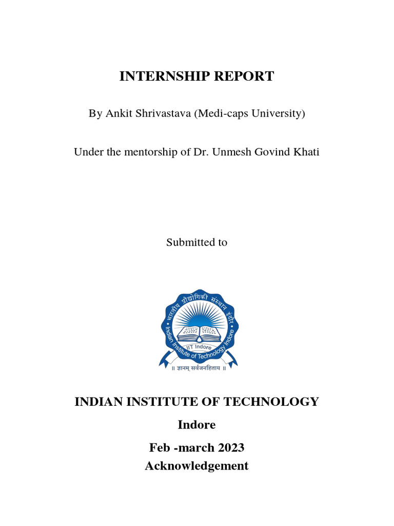 Internship Report Ankit | PDF | Remote Sensing | Imaging