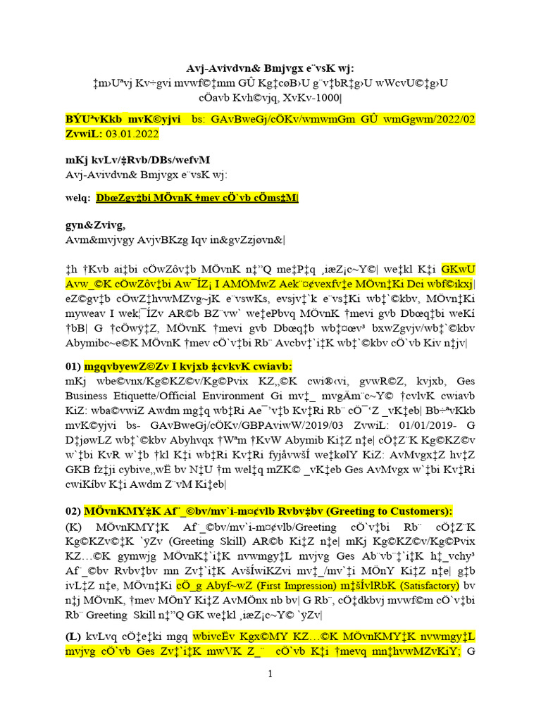 Instruction Circular On Overall Customer Services - 02 03.01.2022 (For ...