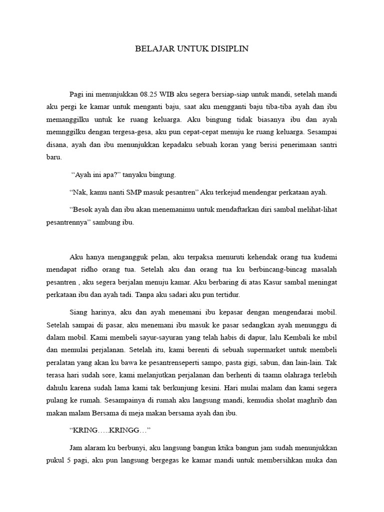 Belajar Untuk Disiplin | PDF