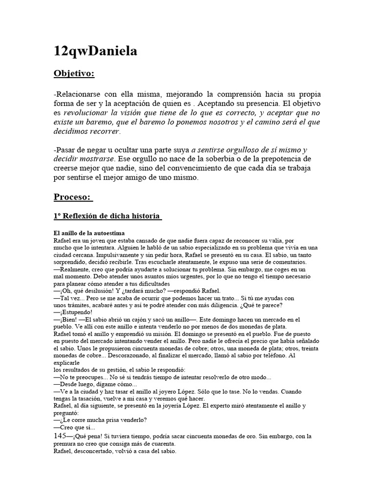 Objetivos Daniela | PDF | Sicología