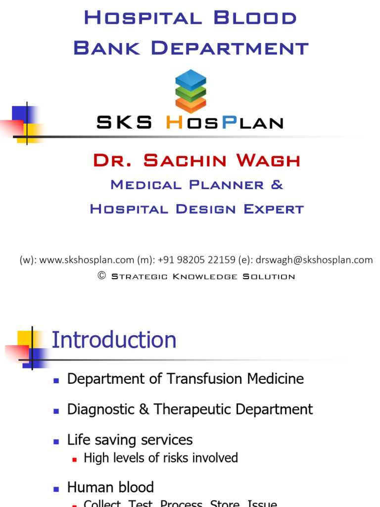 Hospital Blood Bank Components Overview | PDF | Blood Type | Blood ...