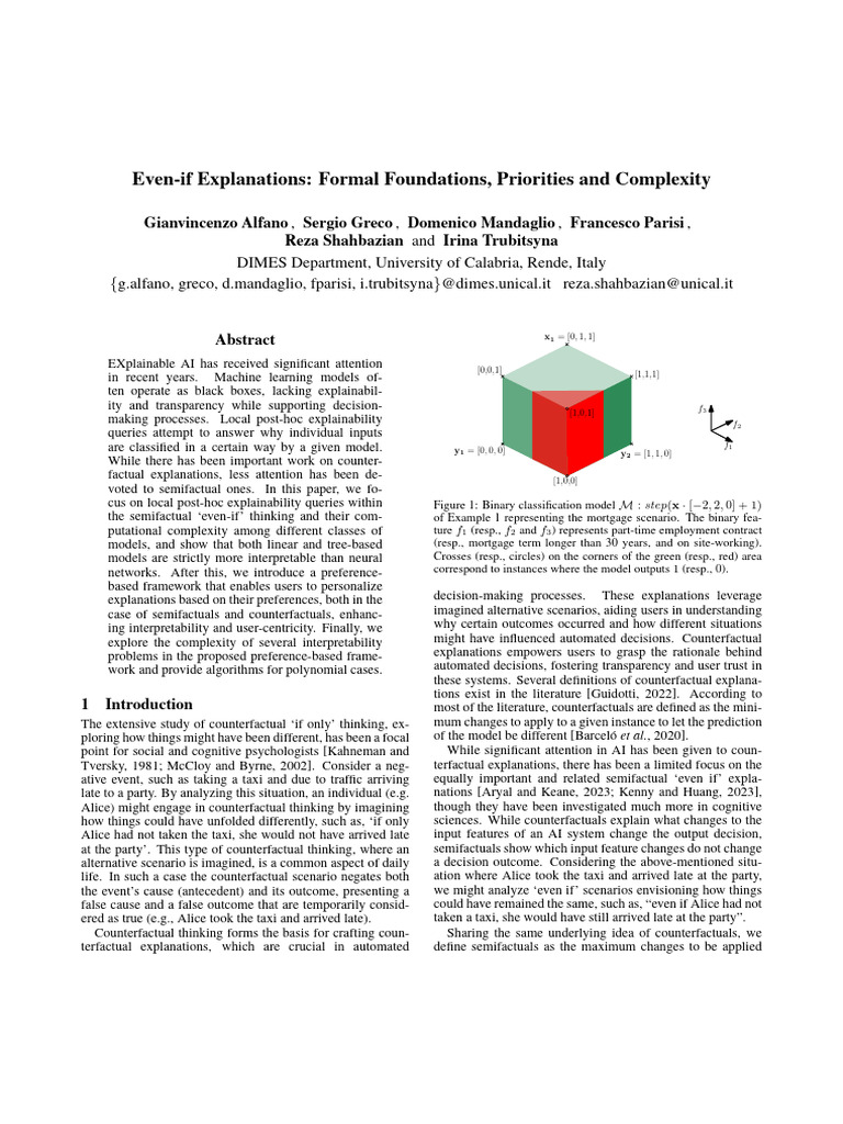 Even If Explanations Formal Foundations Priorities And Complexity Pdf Computational