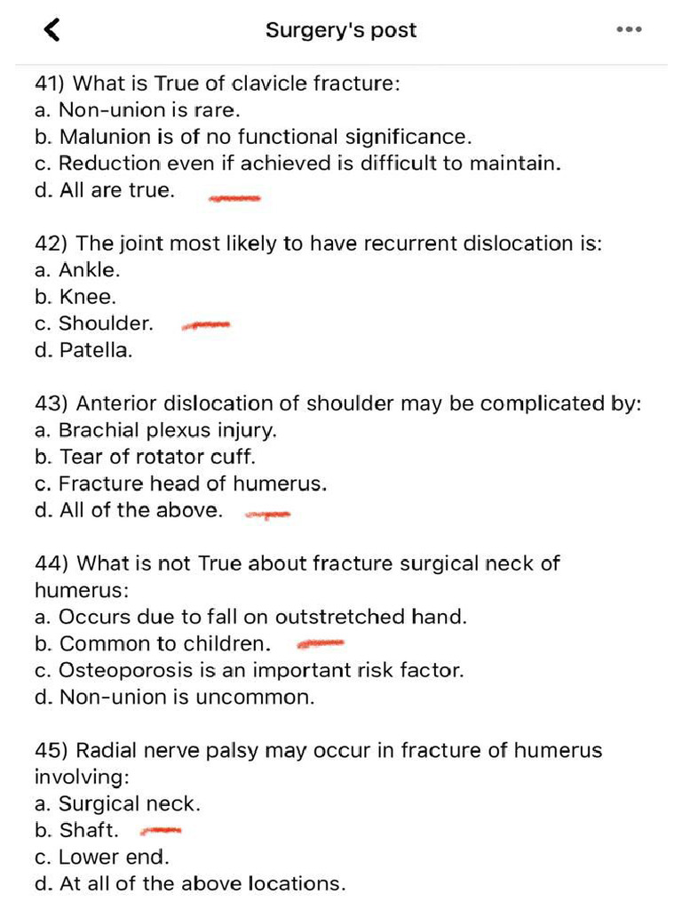 Surgery Paper 1 | PDF