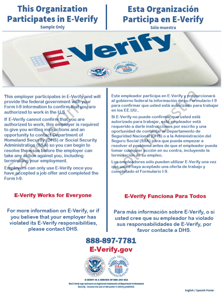EVerify Posters | PDF | Business | Government