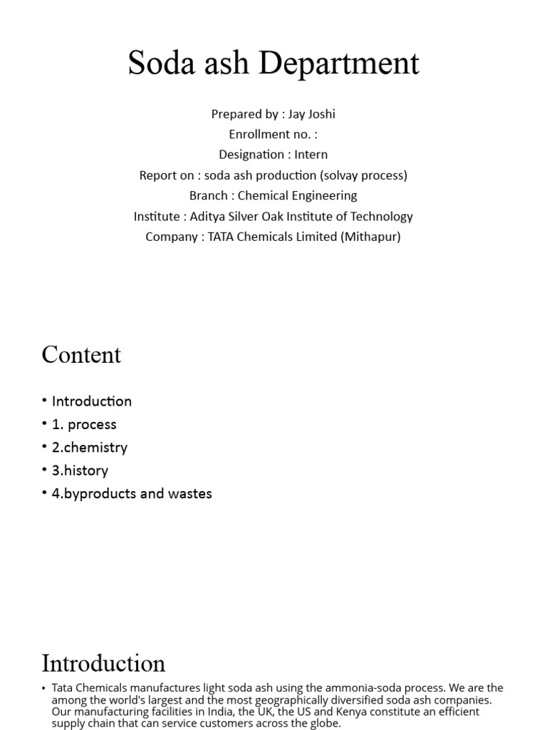 Soda ash Report | PDF | Sodium Carbonate | Atoms