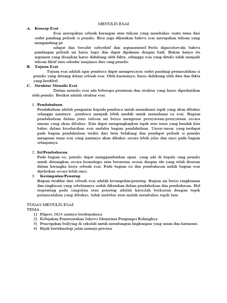 Menulis Esai Pdf