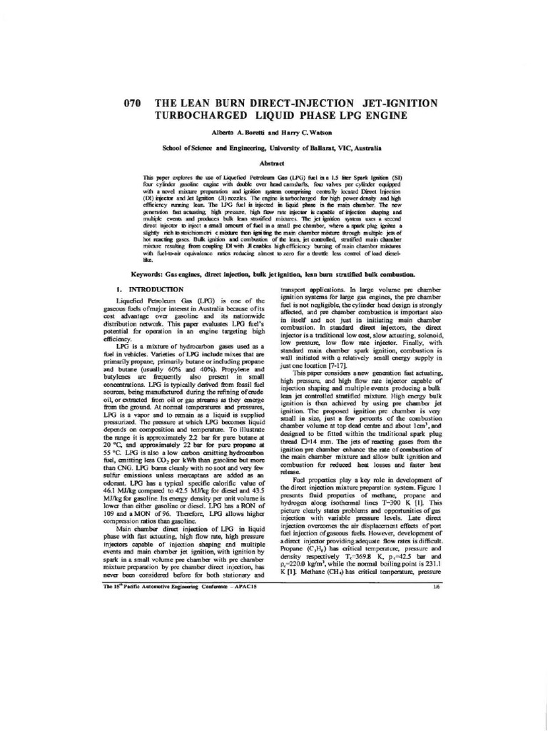 The Lean Burn Direct Injection Jet Ignition Flexi Gas Fuel 5ei895yytp ...