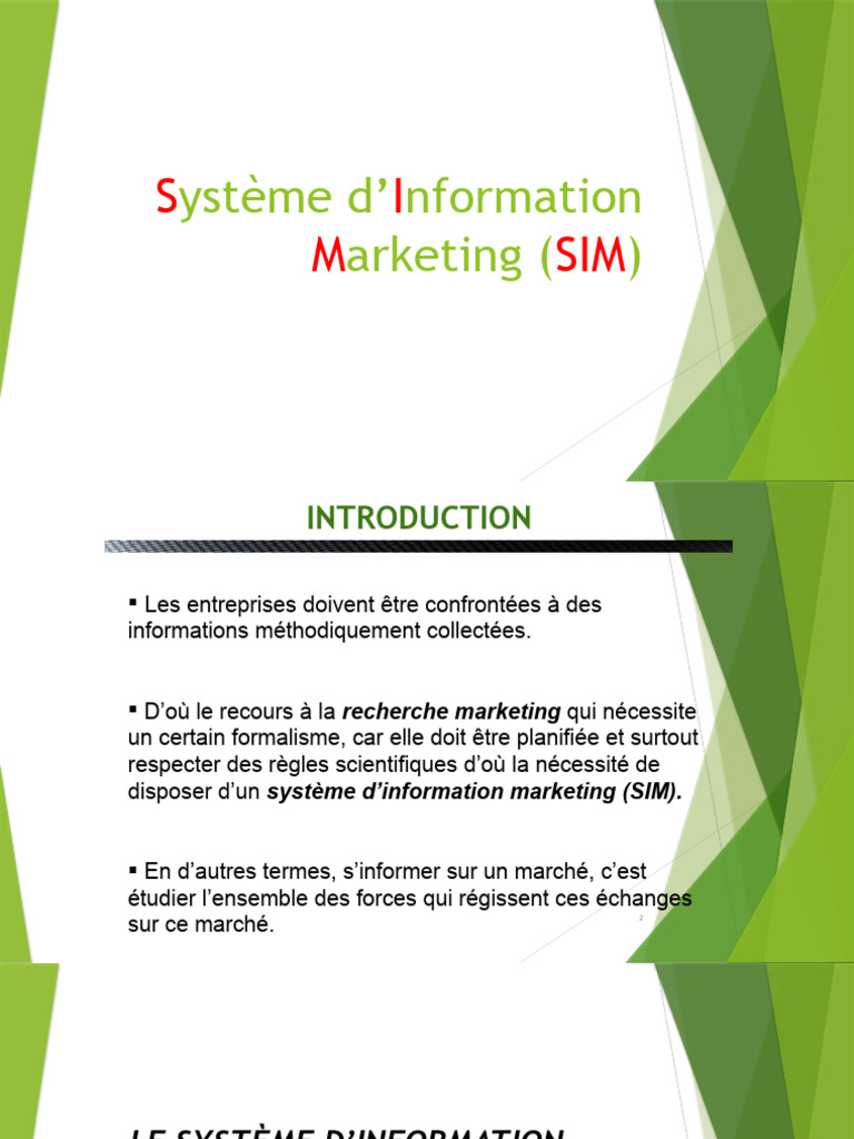 5 PPT Sim | PDF | Commercialisation | Informations