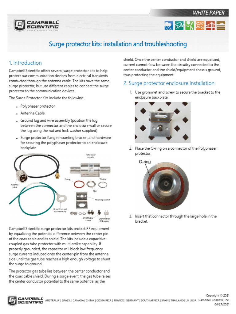 Surge Protector Kits | PDF | Electrical Connector | Coaxial Cable