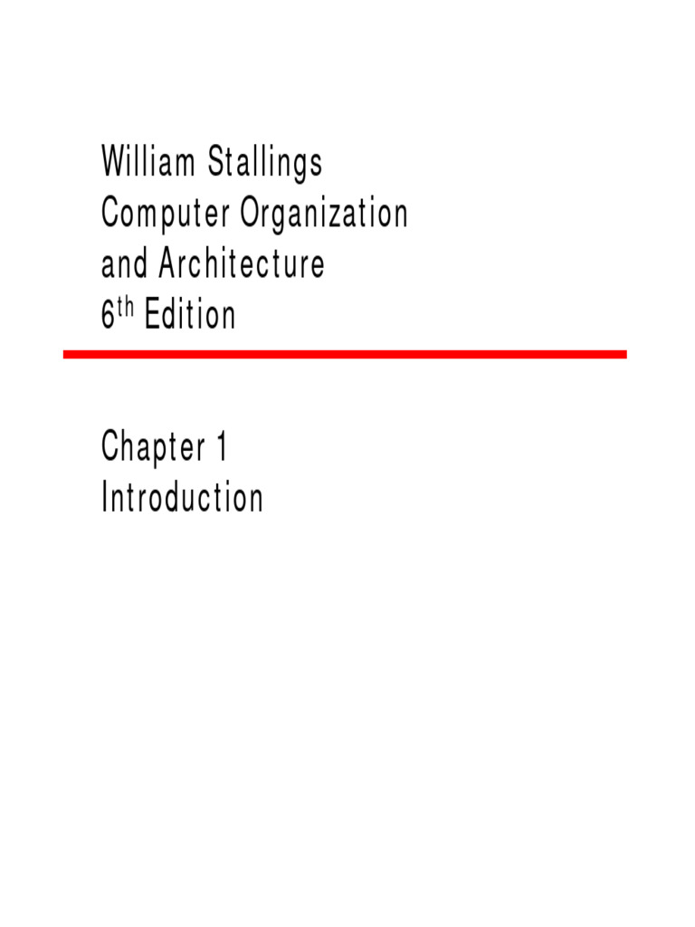 CH 01 | PDF | Central Processing Unit | Input/Output