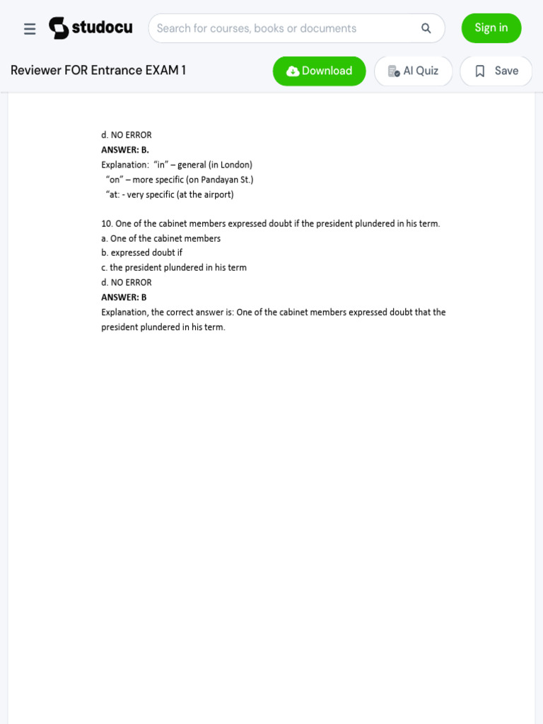 Reviewer FOR Entrance EXAM 1 - GENERAL KNOWLEDGE General Knowledge The 8 Rays of Sun in The ...