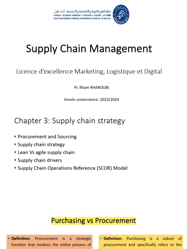 Supply chain chapter 3 | PDF | Supply Chain | Procurement