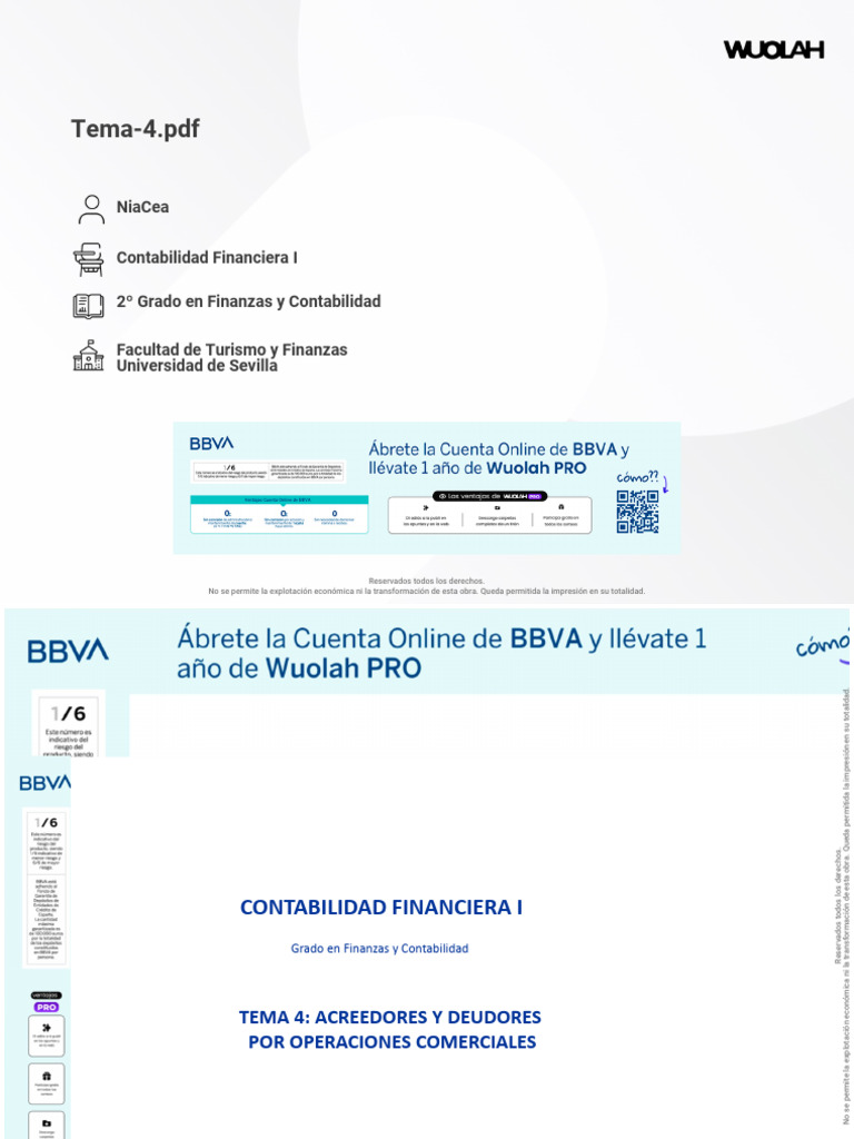 Wuolah Free Tema 4 1 | PDF | Contabilidad | Crédito