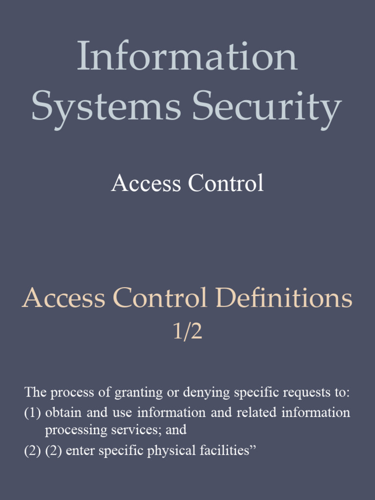 Lecture4 AccessControl | PDF | Computer Access Control | Software