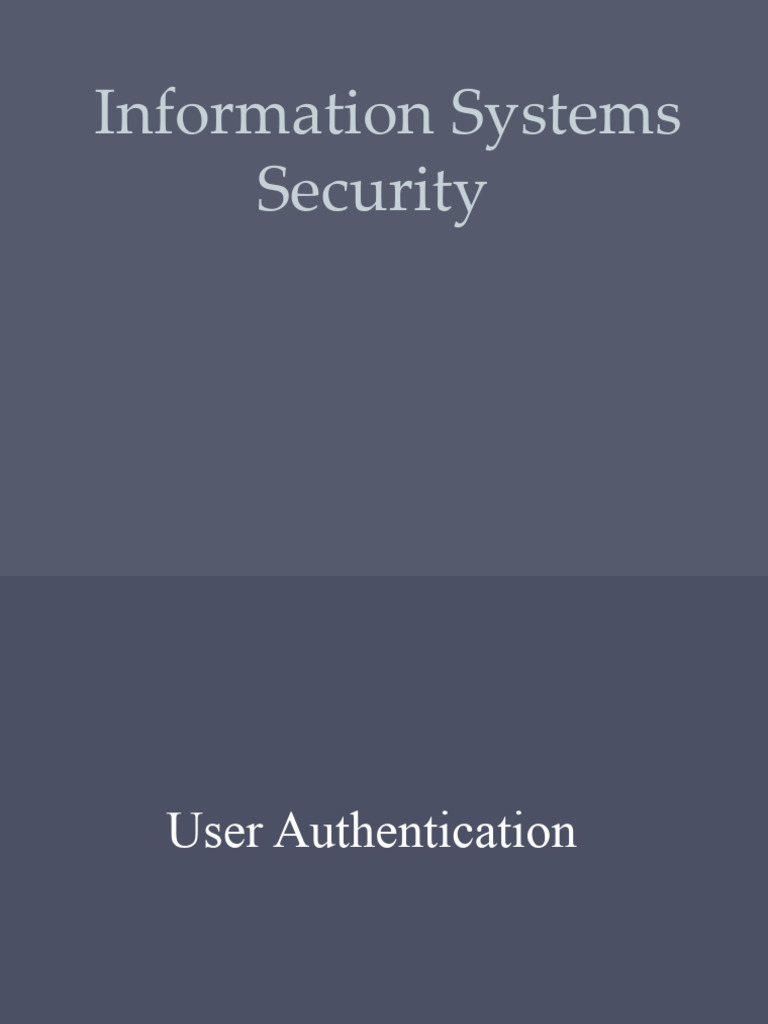 Lecture3 Authetication | PDF | Password | Authentication