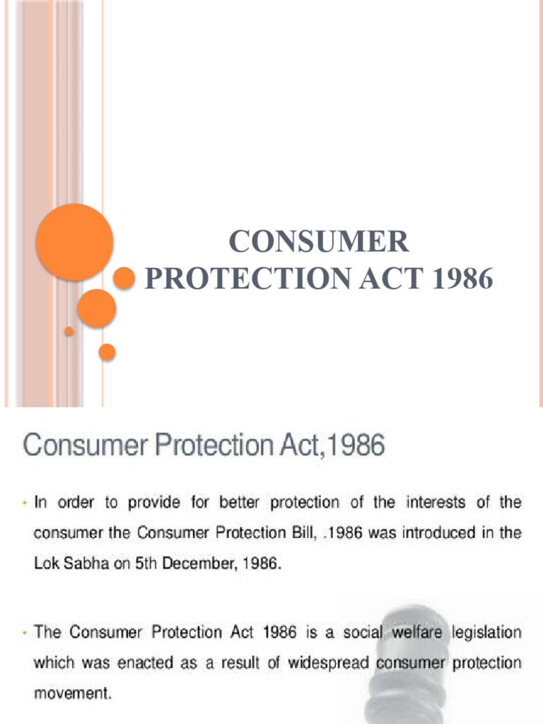 Consumer Protection Act 1986 | PDF | Complaint | Justice