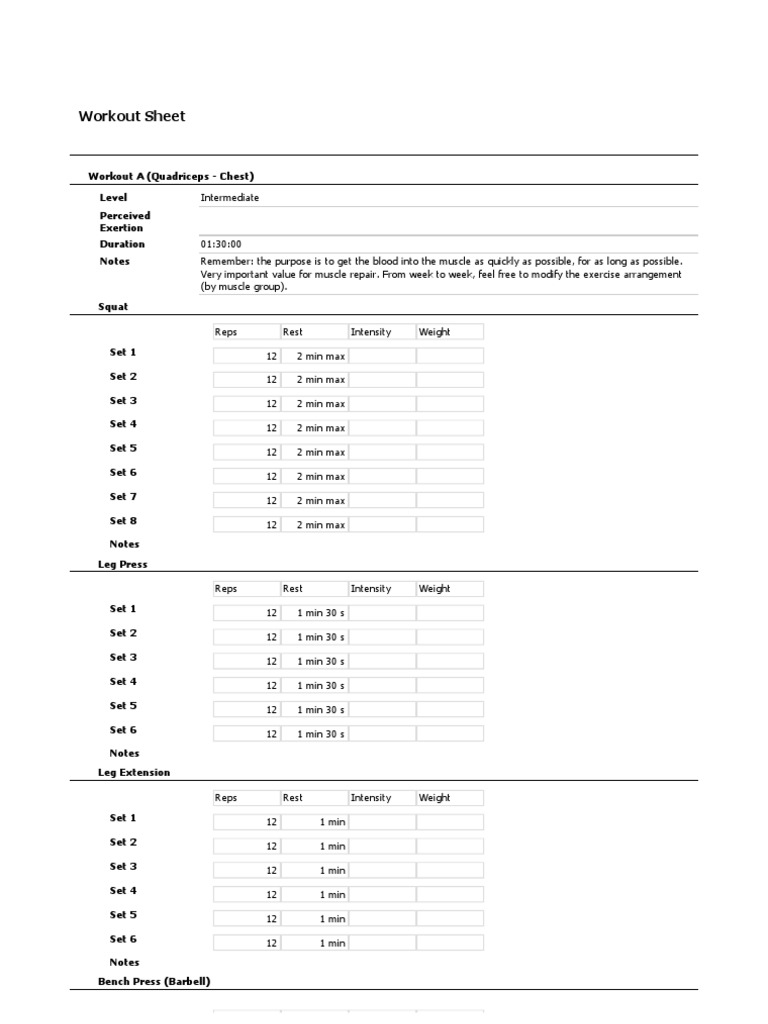 Serge Nubret Workout Guide | PDF