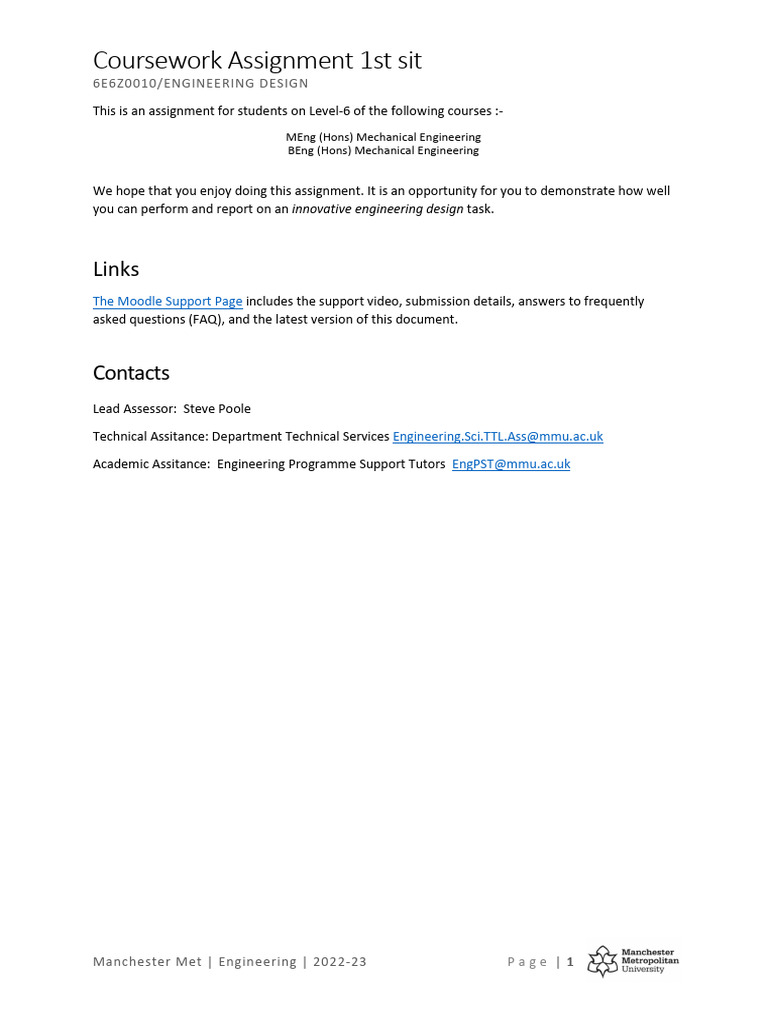 CWK-preliminary-1 | PDF | Engineering Design Process | Engineering